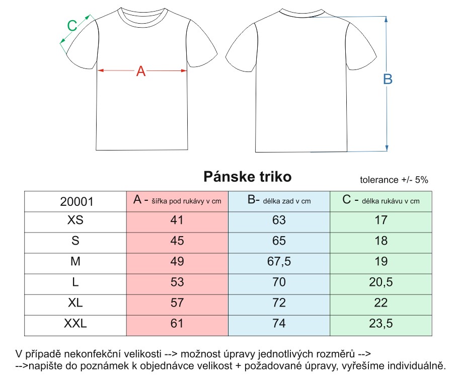 Pánské triko Trikolora Patriot - český výrobce sportovních oděvů IVEMA.cz